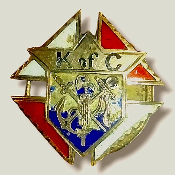 Accessories | Vintage Knights Of Columbus Crest Lapel Pin | Poshmark